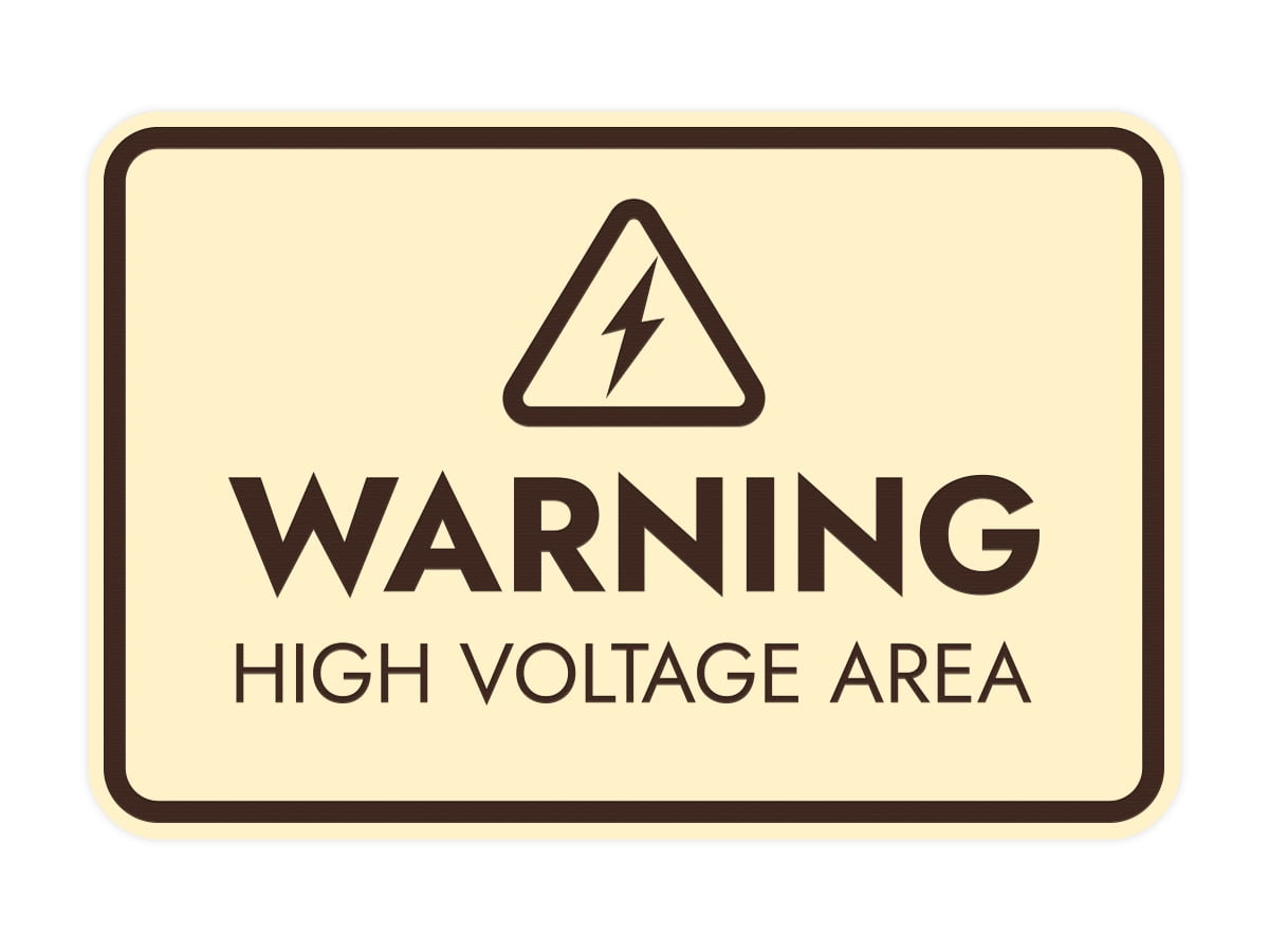Signs ByLITA Classic Framed Warning: High Voltage Area Door or Wall ...