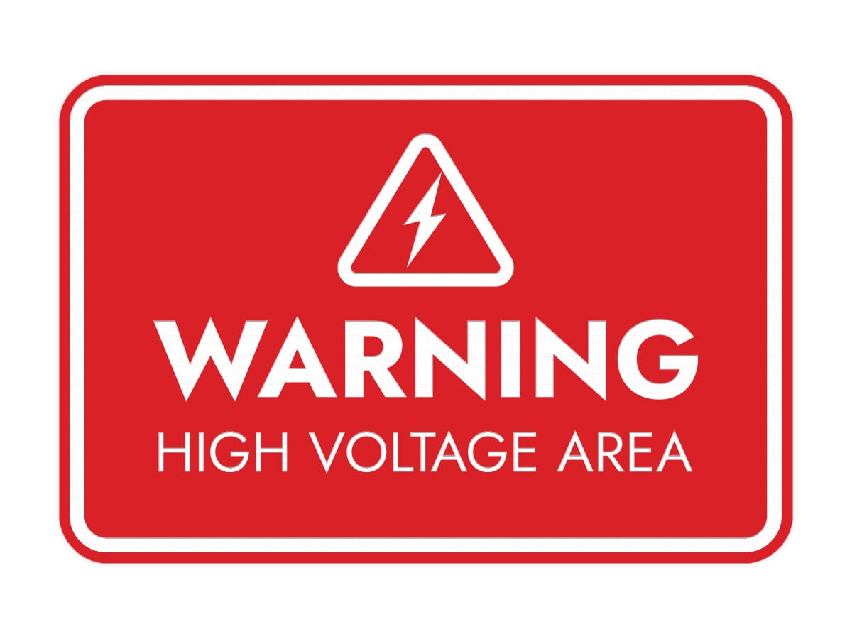 Signs ByLITA Classic Framed Warning: High Voltage Area Door or Wall ...