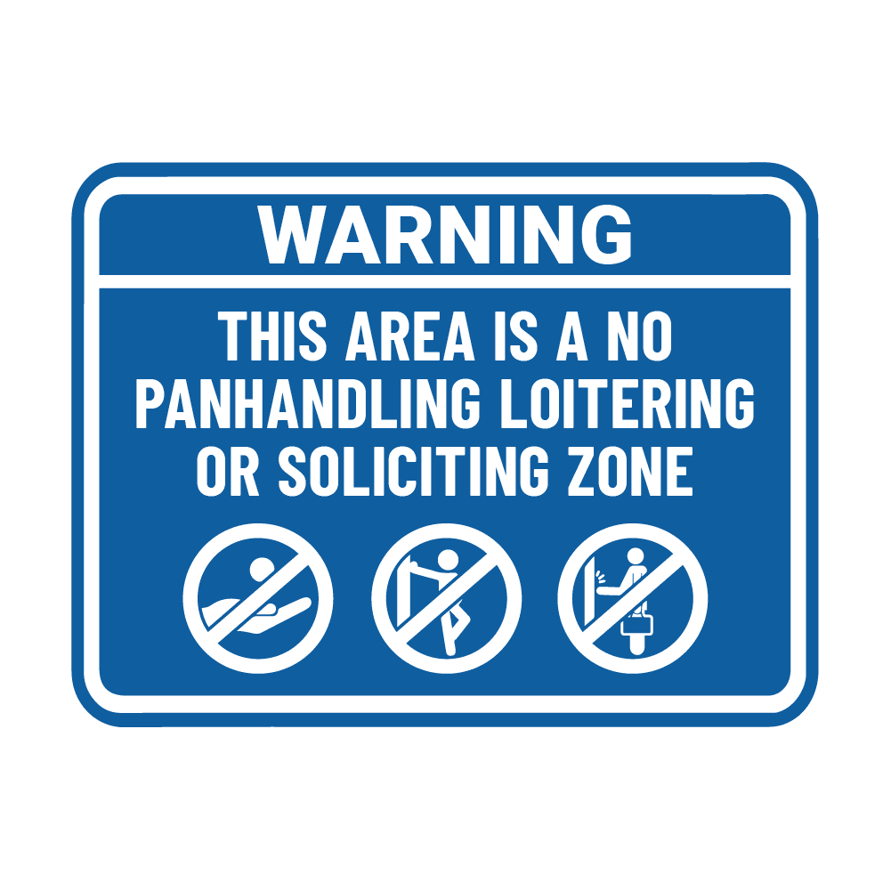 Signs ByLITA Classic Framed Warning: This Area is a No Panhandling ...