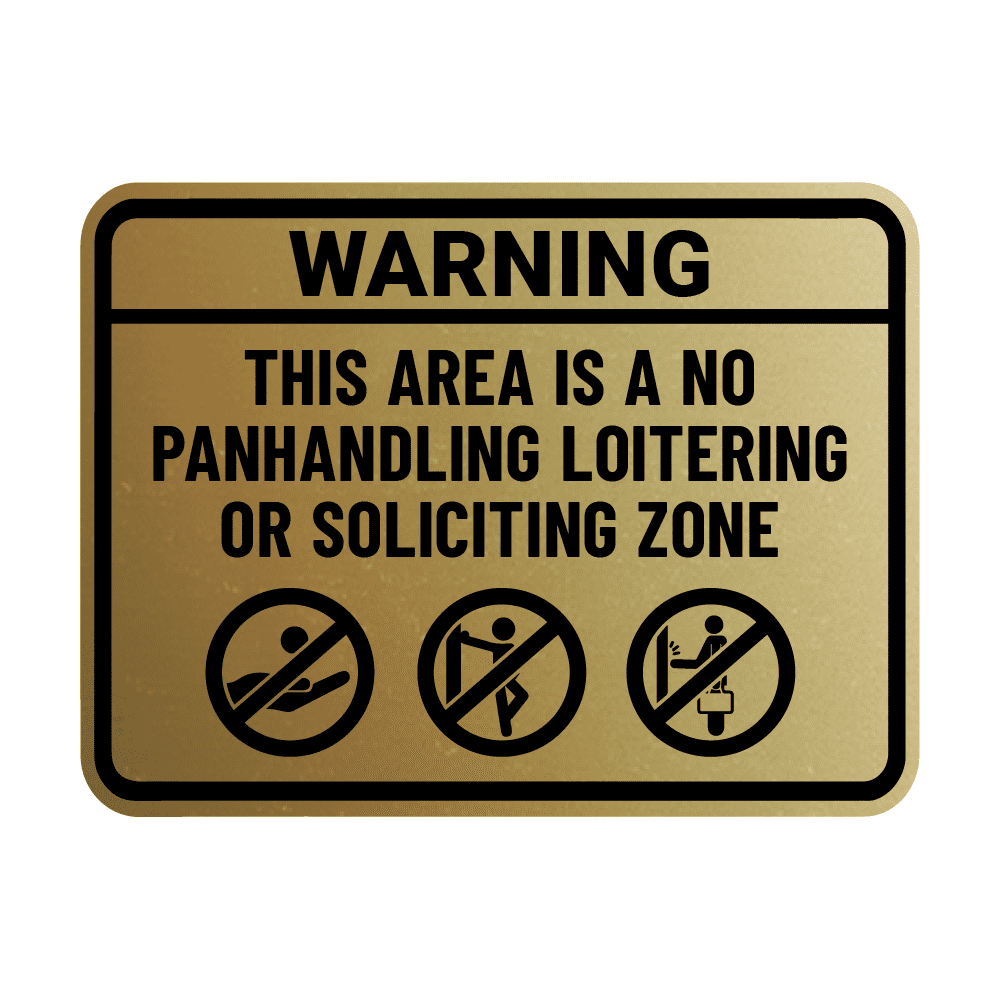 Signs ByLITA Classic Framed Warning: This Area is a No Panhandling ...