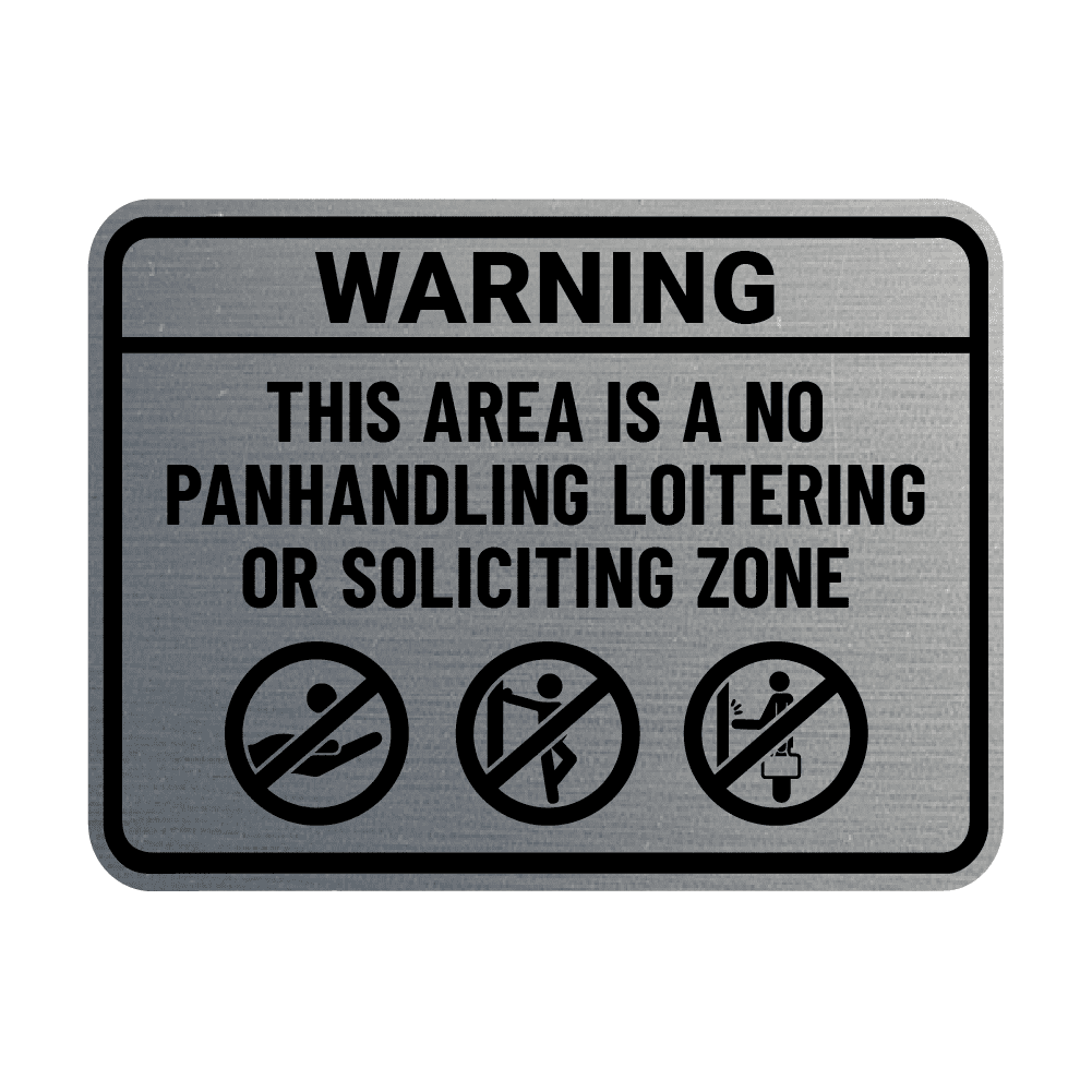 Signs ByLITA Classic Framed Warning: This Area is a No Panhandling ...