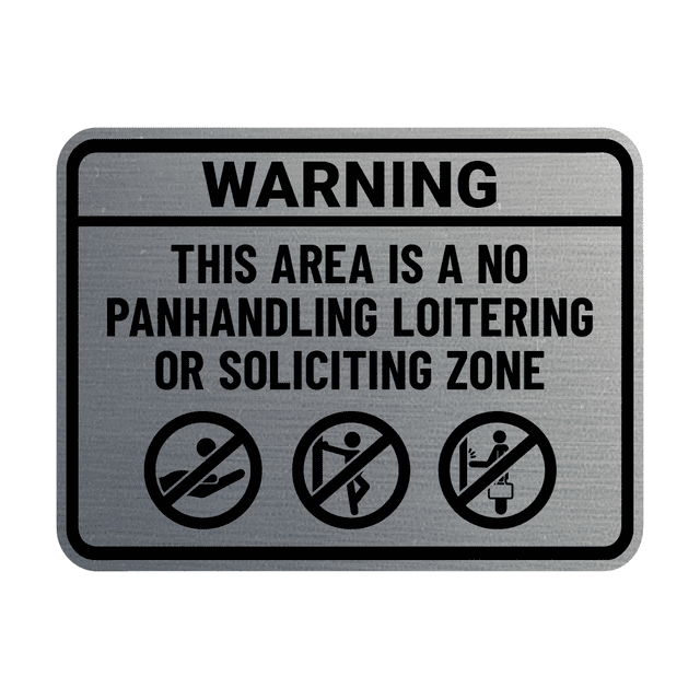 Signs ByLITA Classic Framed Warning: This Area is a No Panhandling ...