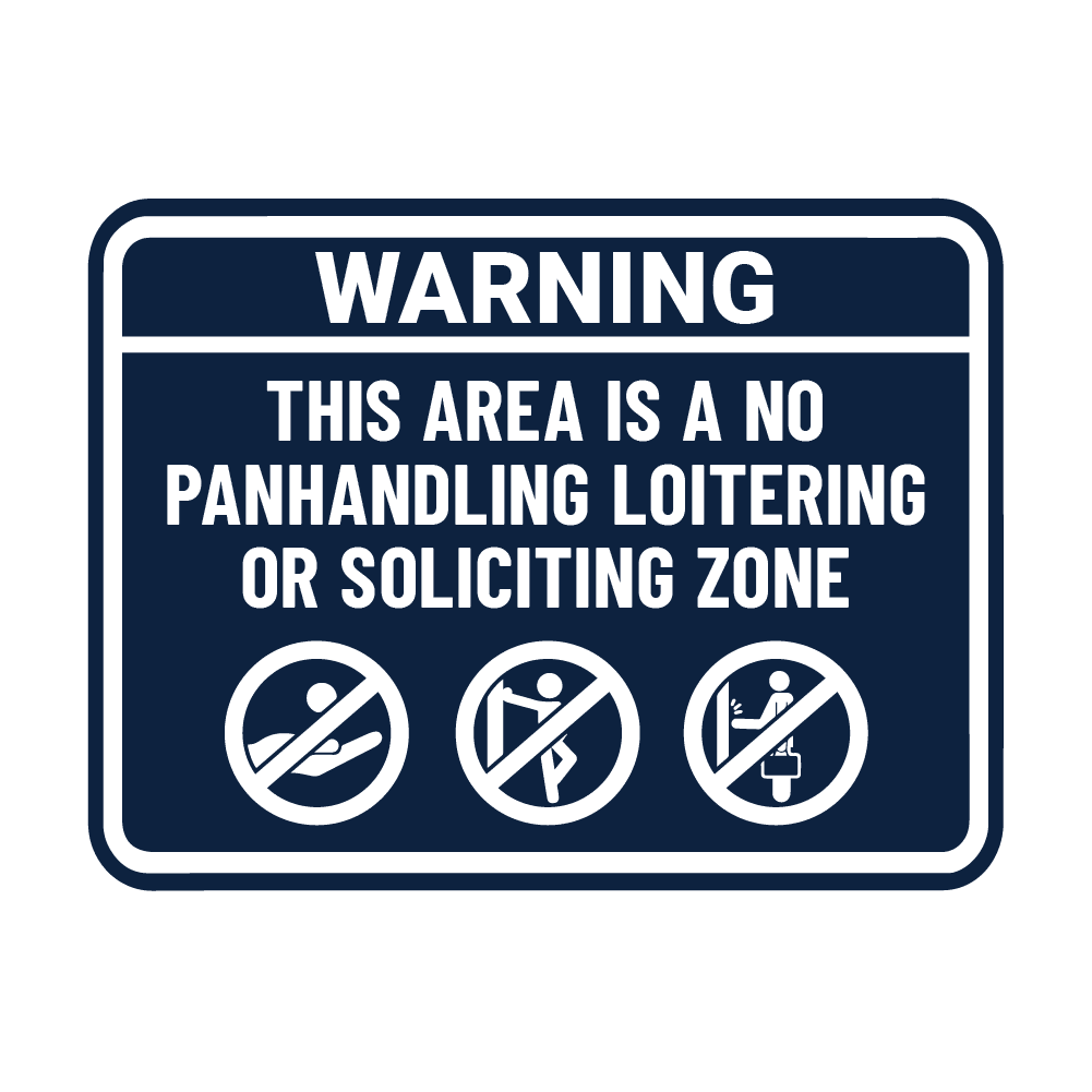 Signs ByLITA Classic Framed Warning: This Area is a No Panhandling ...