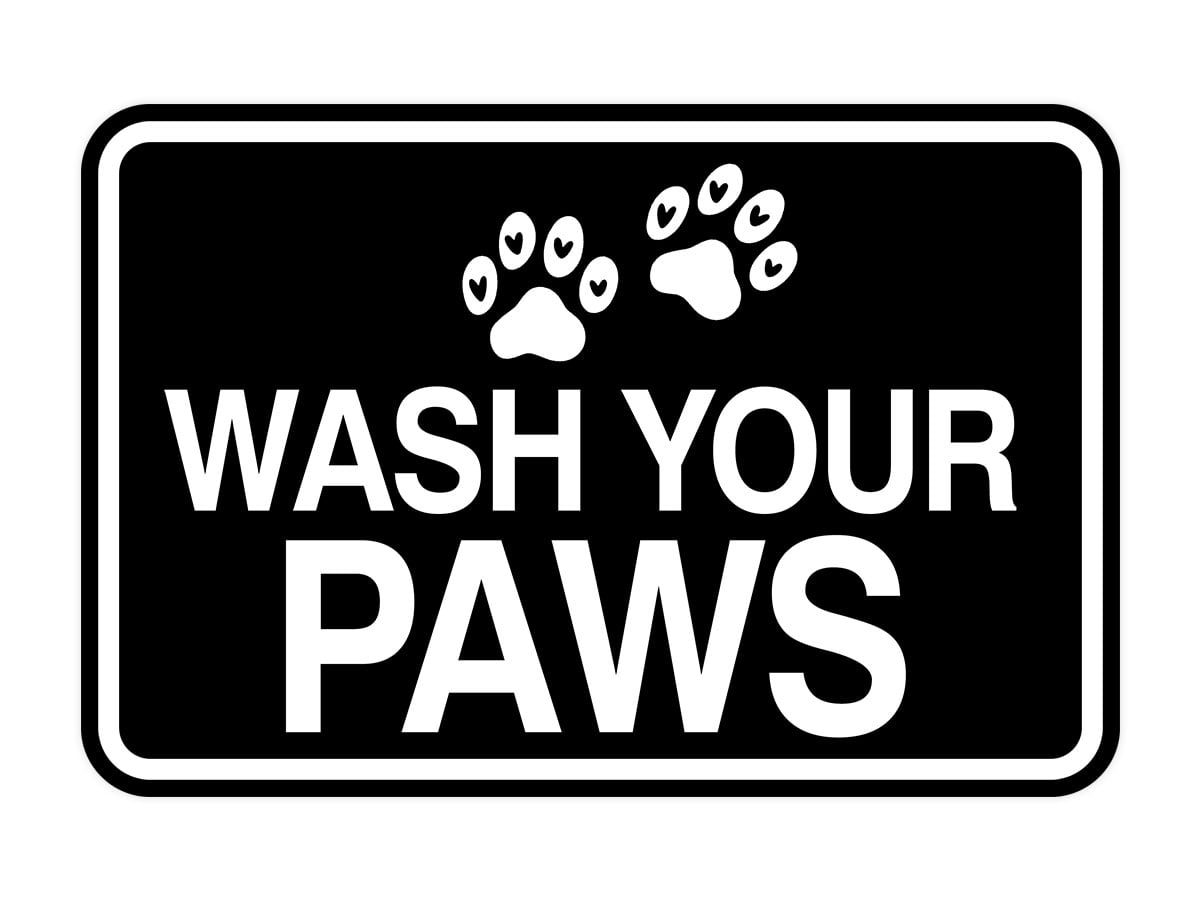 Signs ByLITA Classic Framed Wash Your Paws Sign (Black) - Large ...