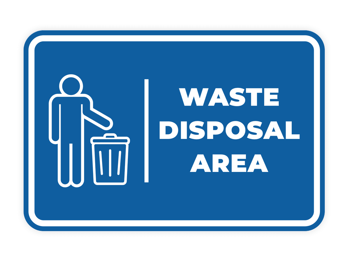 Signs ByLITA Classic Framed Waste Disposal Area Door or Wall Sign Easy ...