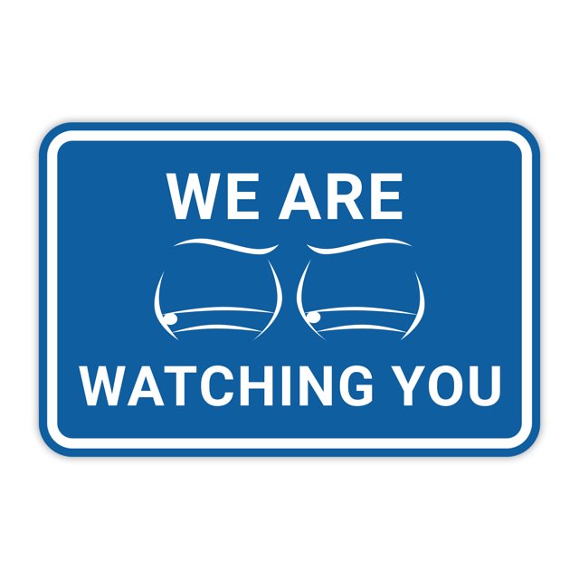 Signs ByLITA Classic Framed We Are Watching You Text and Graphic ...