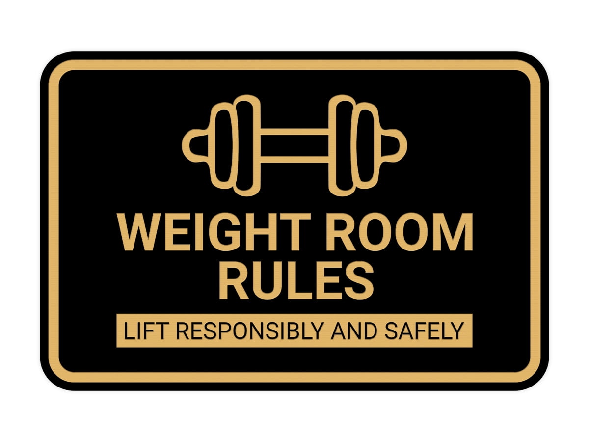 Signs ByLITA Classic Framed Weight Room Rules - Lift Responsibly and ...