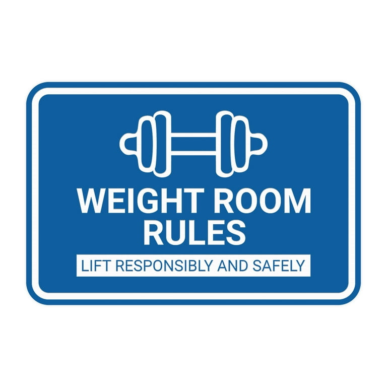 Weigh Room Closed Signs Weight Room Rules Notice