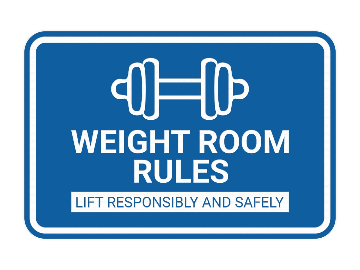 Signs ByLITA Classic Framed Weight Room Rules - Lift Responsibly and ...