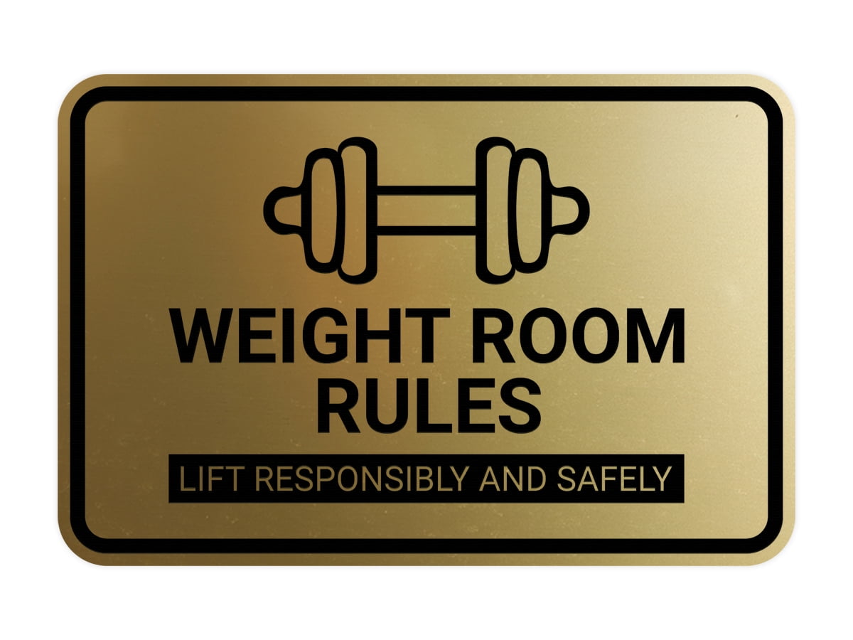 Signs ByLITA Classic Framed Weight Room Rules - Lift Responsibly and ...