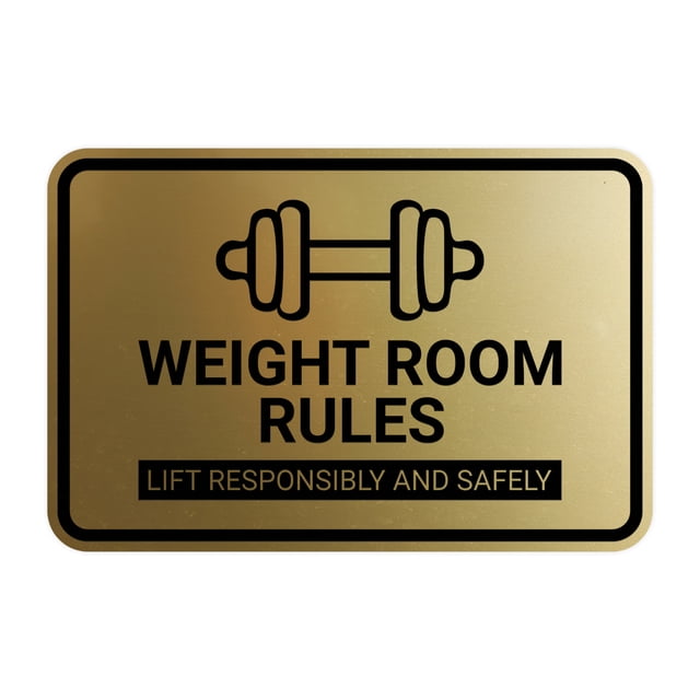 Signs ByLITA Classic Framed Weight Room Rules - Lift Responsibly and ...