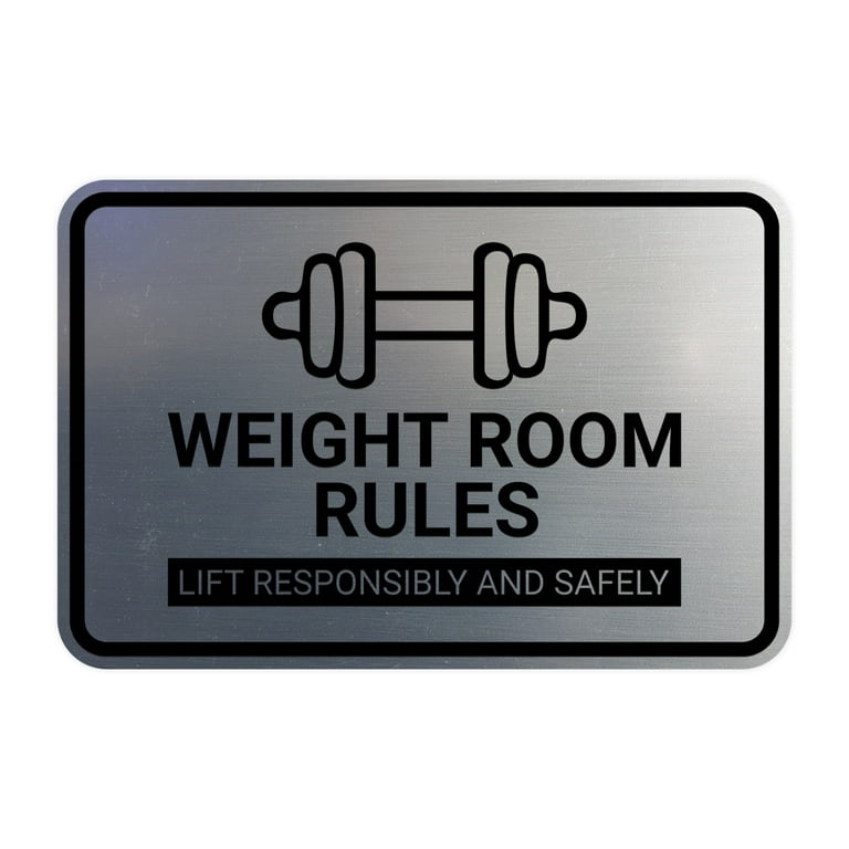 Weigh Room Closed Signs Weight Room Rules Notice