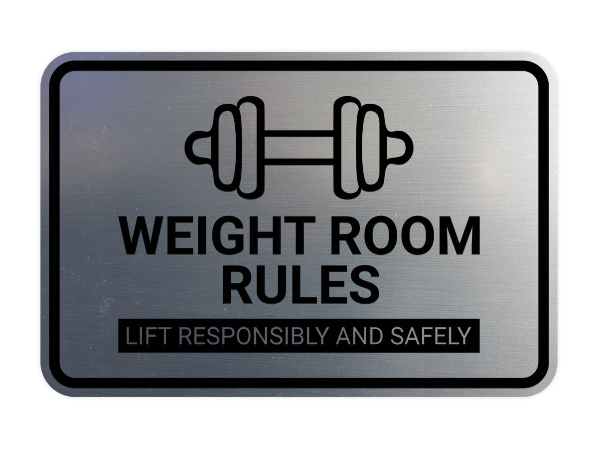 Signs ByLITA Classic Framed Weight Room Rules - Lift Responsibly and ...