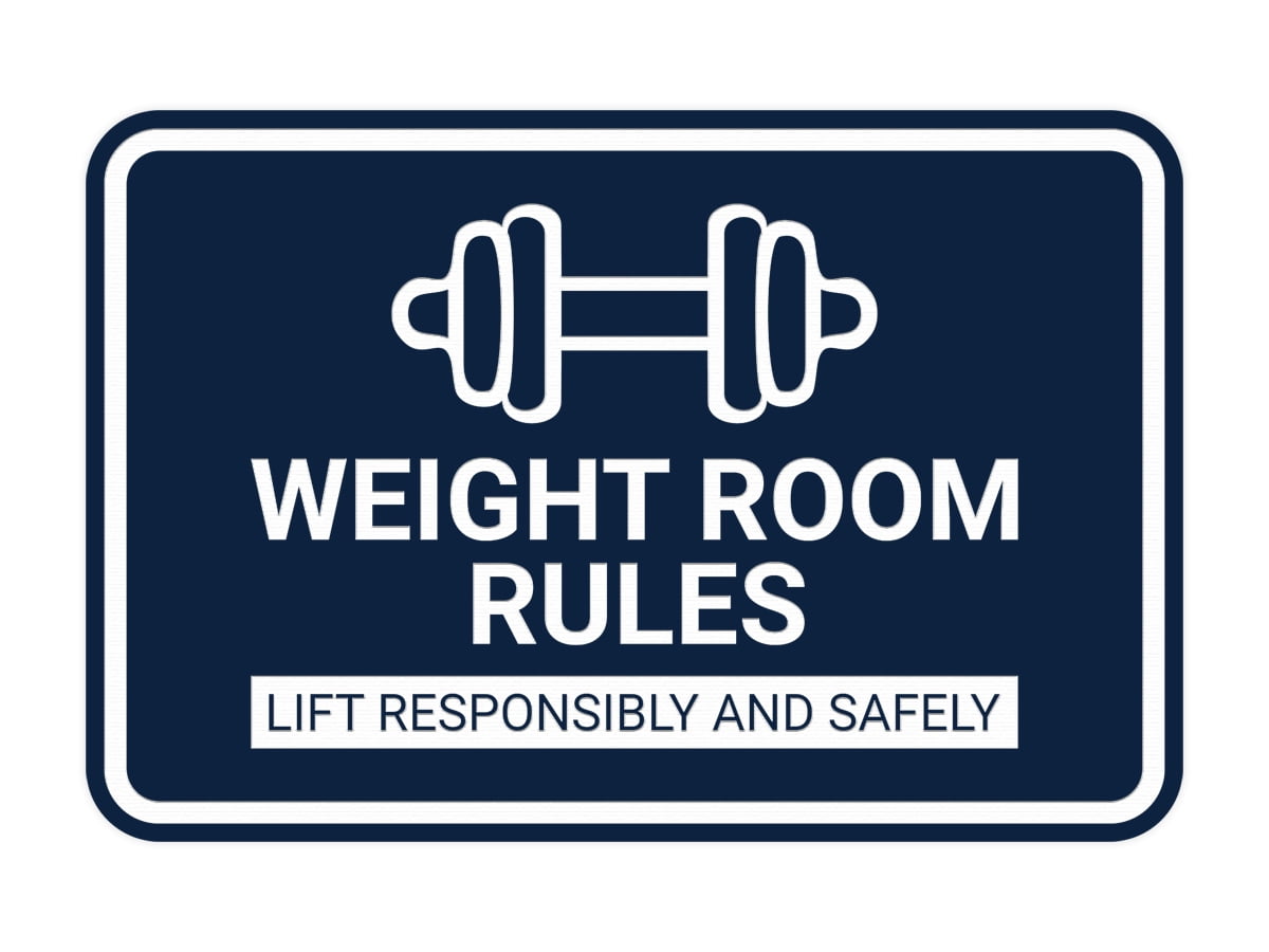 Signs ByLITA Classic Framed Weight Room Rules - Lift Responsibly and ...