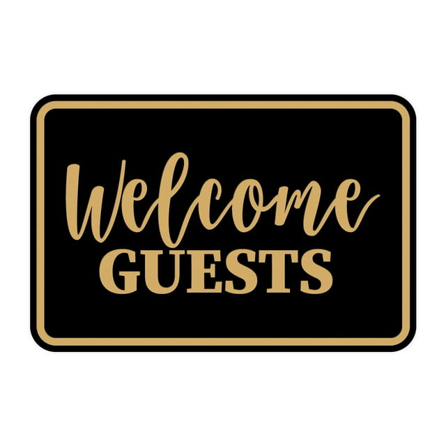 Signs ByLITA Classic Framed, Welcome Guests Sign (Black Gold) - Large ...