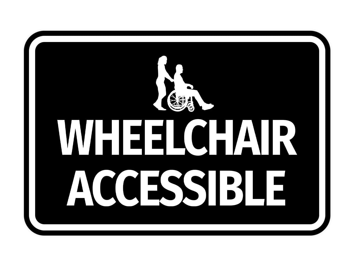 Signs ByLITA Classic Framed Wheelchair Accessible Sign (Black) - Large ...