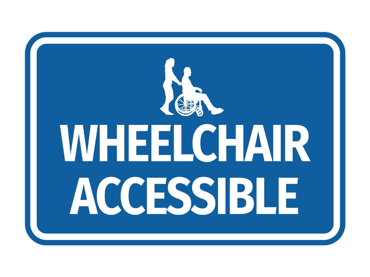 Signs ByLITA Classic Framed Wheelchair Accessible Sign (Blue) - Medium ...