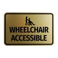 Signs ByLITA Classic Framed Wheelchair Accessible Sign (Brushed Gold ...
