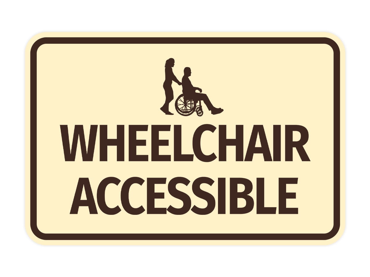 Signs ByLITA Classic Framed Wheelchair Accessible Sign (Ivory/Dark ...