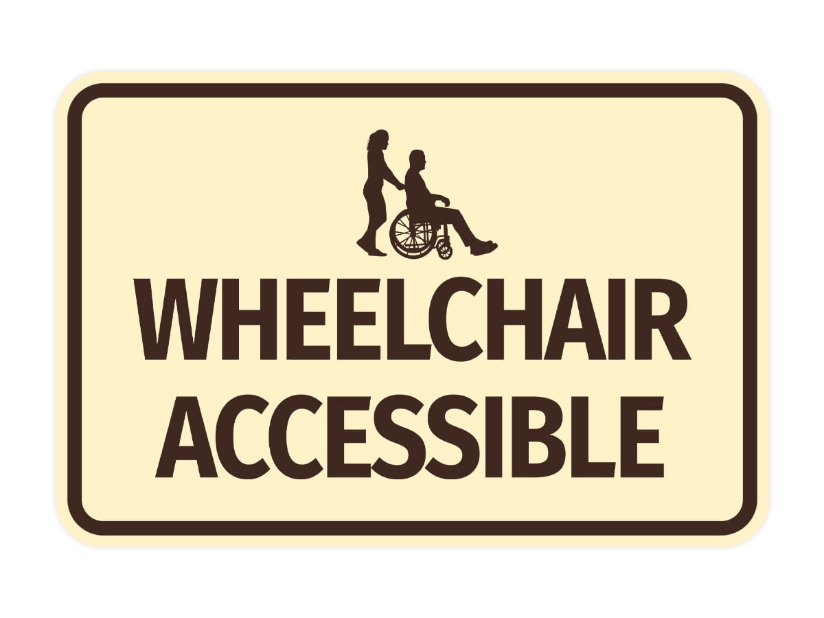 Signs ByLITA Classic Framed Wheelchair Accessible Sign (Ivory/Dark ...