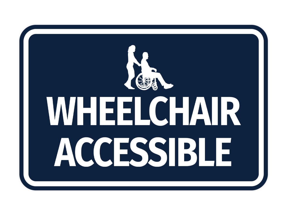 Signs ByLITA Classic Framed Wheelchair Accessible Sign (Navy Blue ...