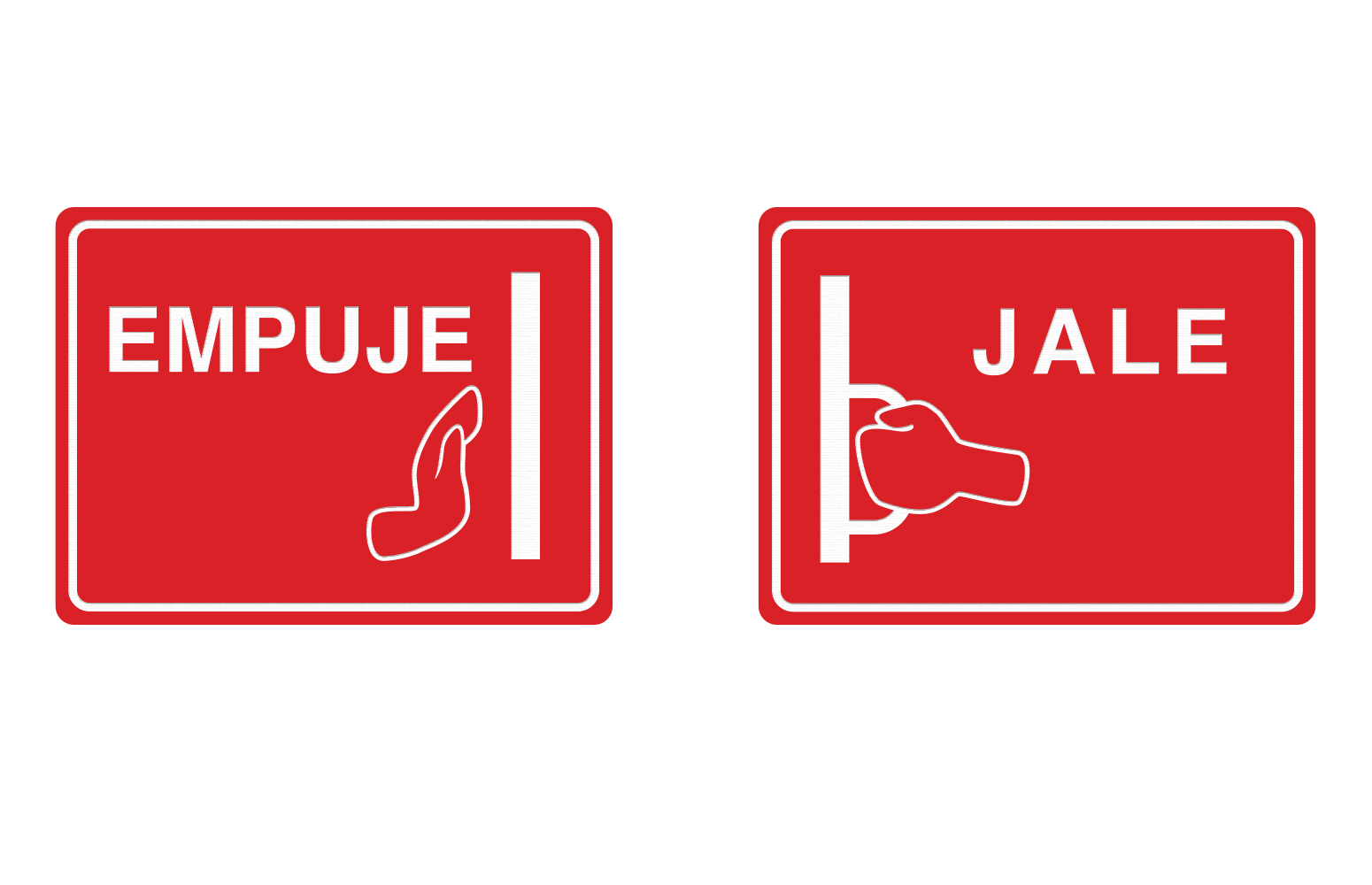 Signs ByLITA Classic Framed Fun Empuje/ Jale Pull Door Sign (Black Gold) - Medium (2 Pack ...