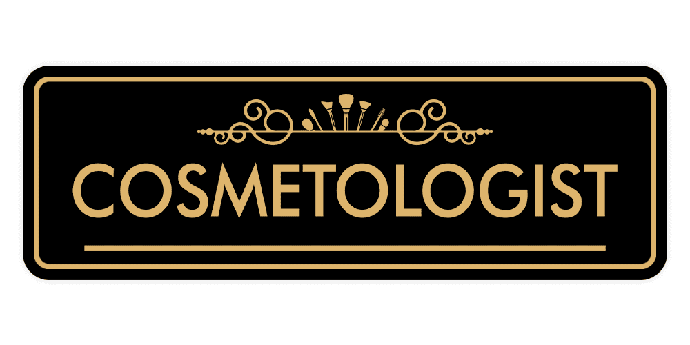 Signs ByLITA Cosmetologist Medical Office Decor Sign (Black /Gold ...