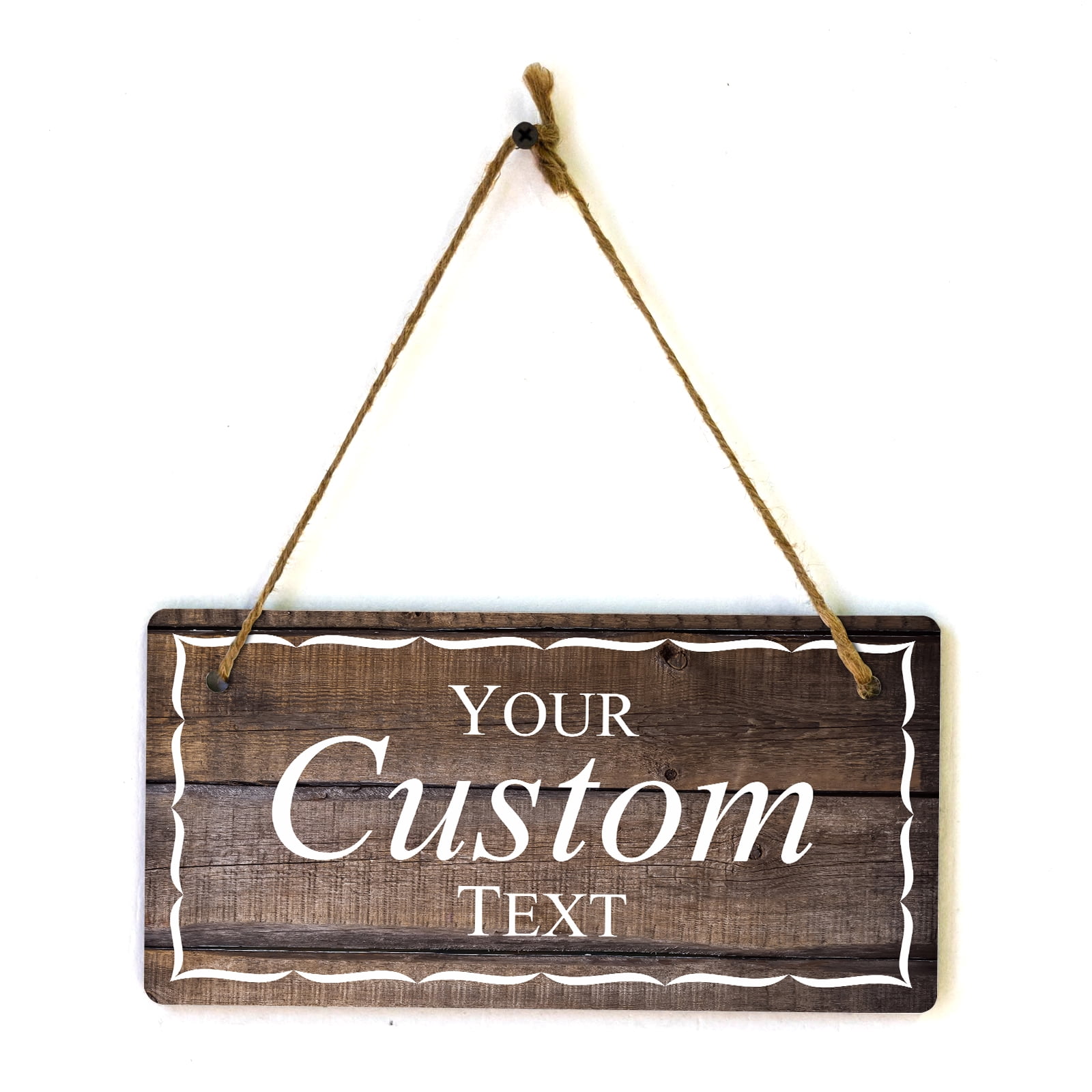 Signs ByLITA Customizable 5 x 10” Wreath Border Hanging Wall or Door ...