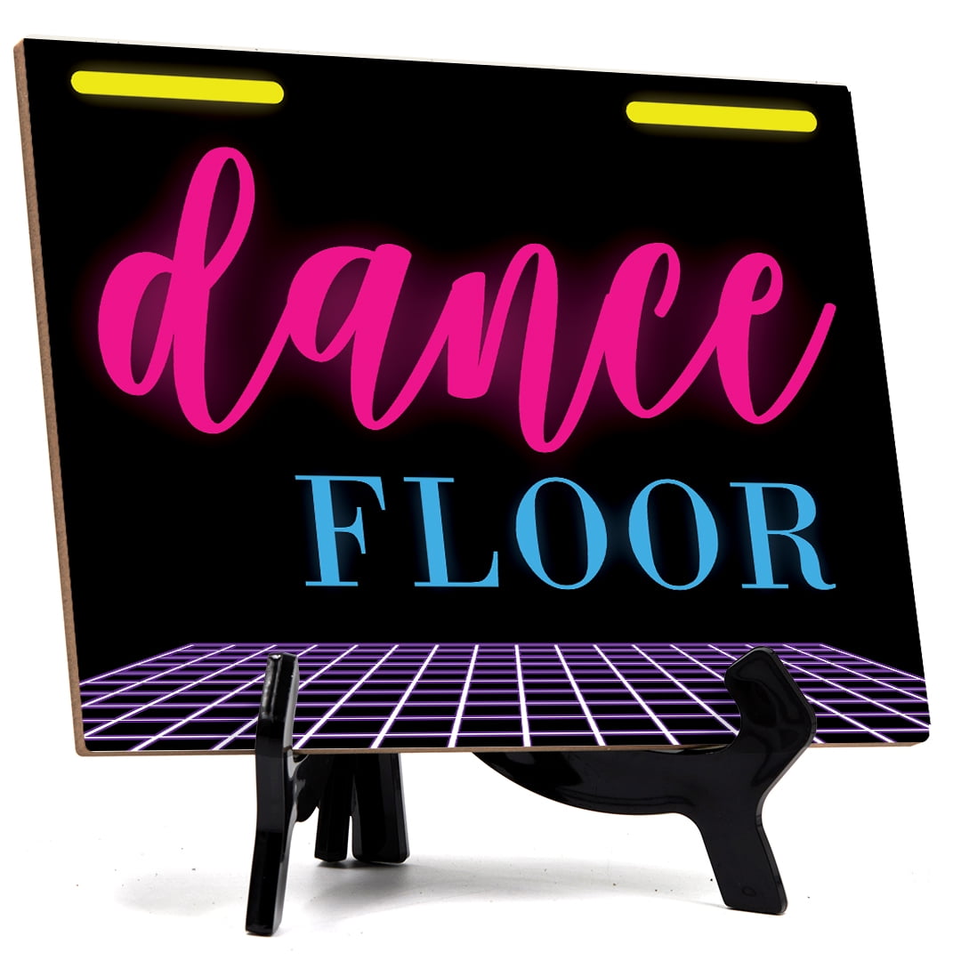 Signs ByLITA Dance Floor Table Sign with Acrylic Stand (6x8“) - Walmart.com