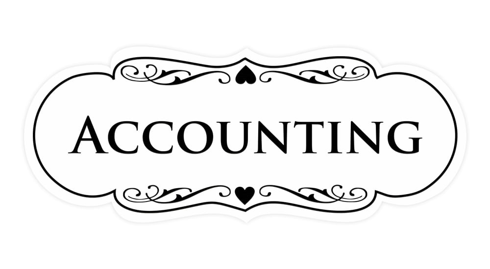 Signs ByLITA Designer Accounting Sign (White) - Large - Walmart ...