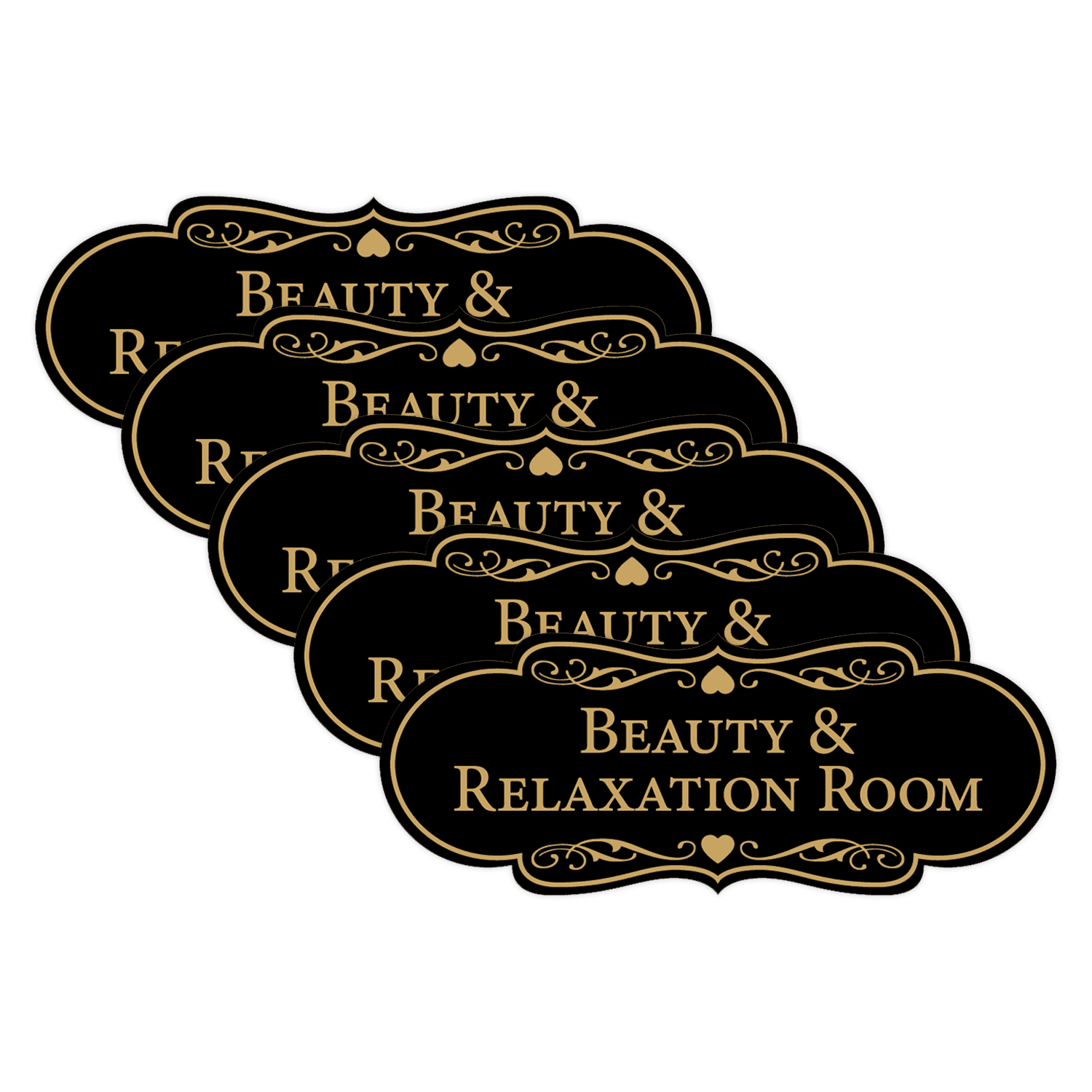 Signs ByLITA Designer Beauty & Relaxation Room Sign (Black/Gold ...