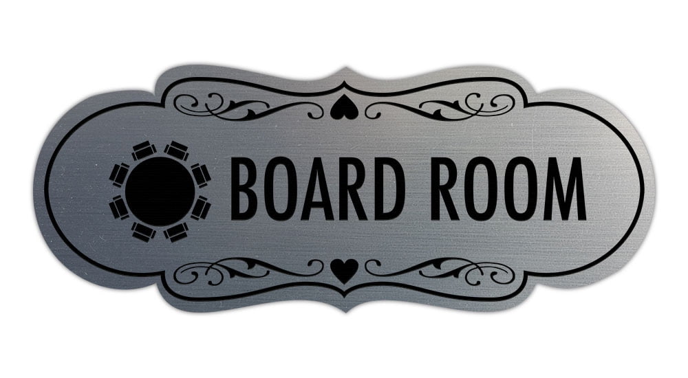 Signs ByLITA Designer Board Room Sign (Brushed Silver) - Large ...