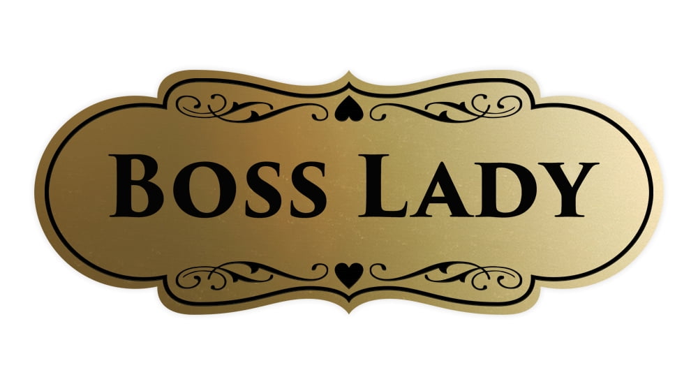 Signs ByLITA Designer Boss Lady Sign (Brushed Gold) - Large - Walmart.com