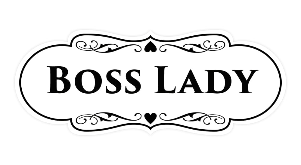 Signs ByLITA Designer Boss Lady Sign (White) - Small - Walmart.com