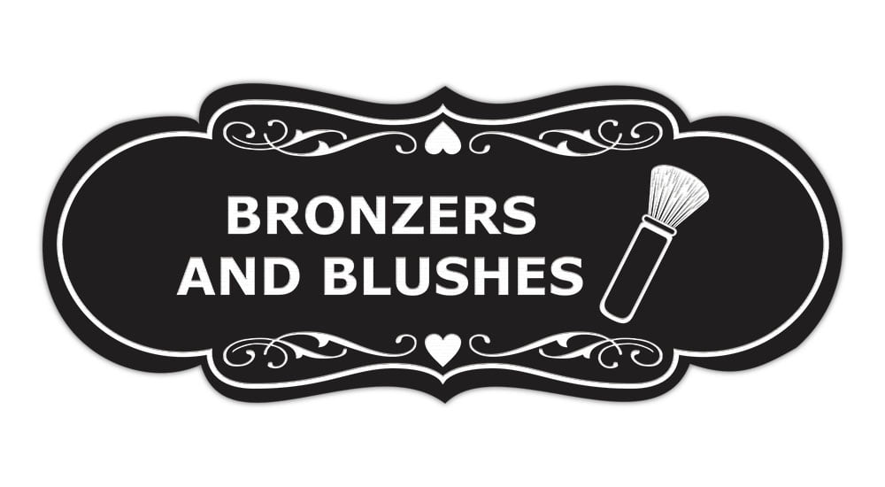 Signs ByLITA Designer Bronzers And Blushes Makeup Area Sign (Black ...