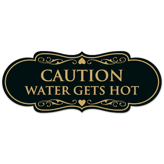 Signs ByLITA Designer Caution Water Gets Very Hot Sign - Easy ...