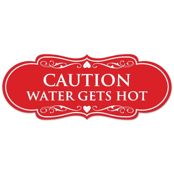 Signs ByLITA Designer Caution Water Gets Very Hot Sign - Easy ...