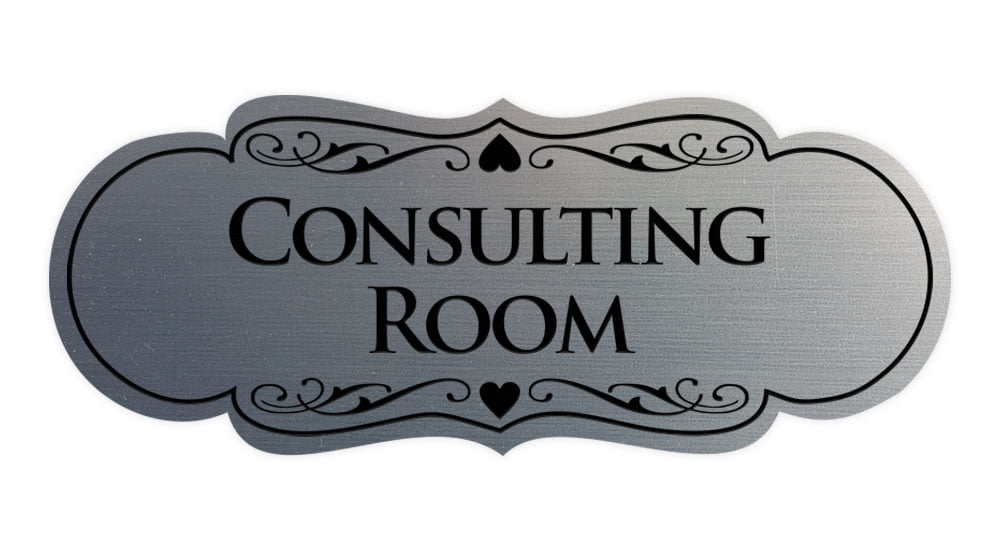 Signs ByLITA Designer Consulting Room Sign (Brushed Silver) - Medium ...