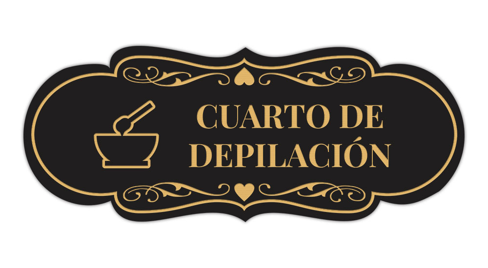 Signs ByLITA Designer Cuarto de Depilación Wall or Door Sign | Spanish ...