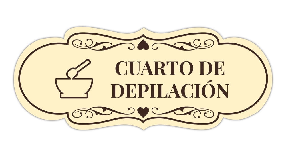 Signs ByLITA Designer Cuarto de Depilación Wall or Door Sign | Spanish ...