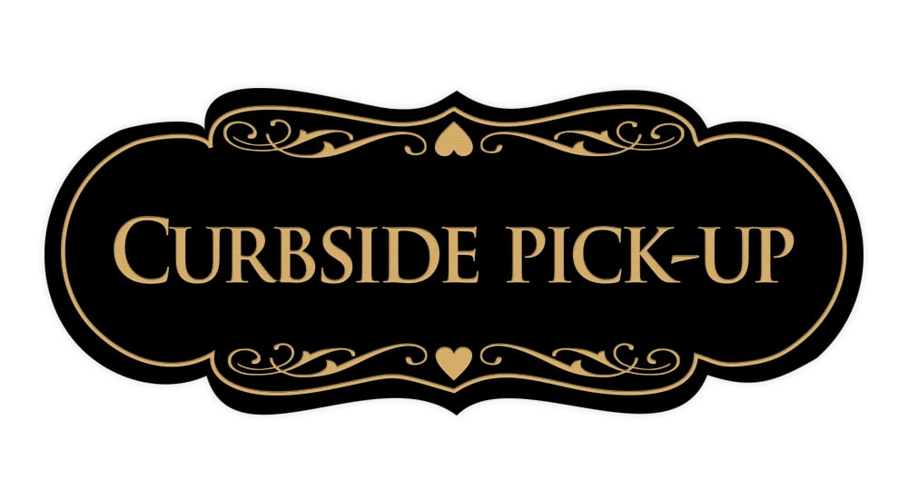 Signs ByLITA Designer Curbside Pick-up Sign (Black Gold) - Large ...