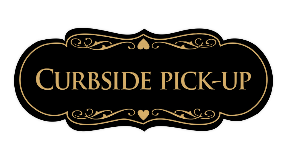 Signs ByLITA Designer Curbside Pick-up Sign (Black Gold) - Medium ...
