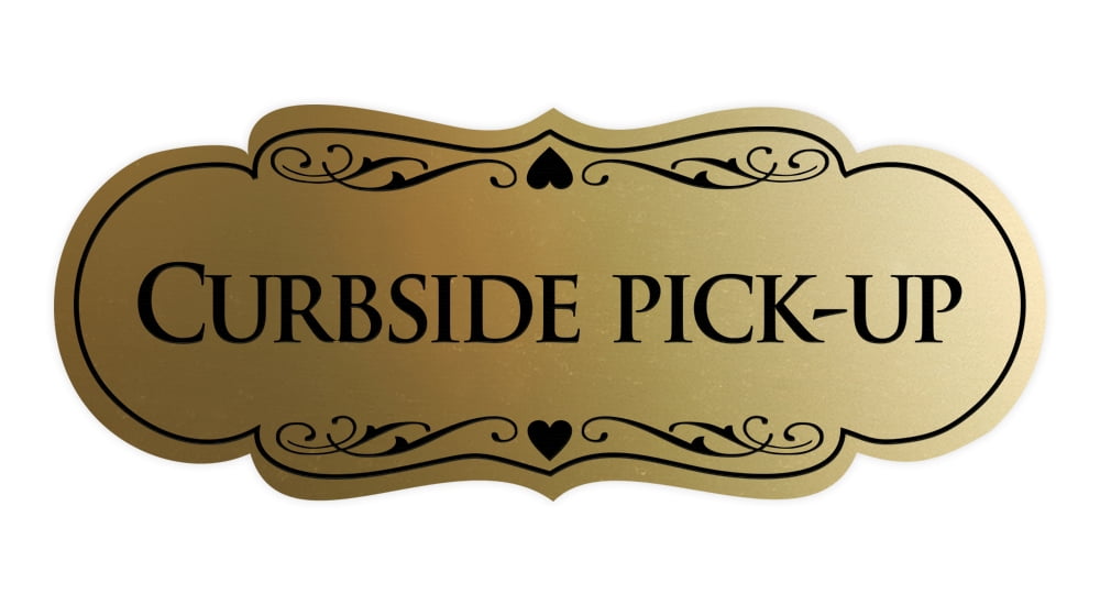 Signs ByLITA Designer Curbside Pick-up Sign (Brushed Gold) - Large ...