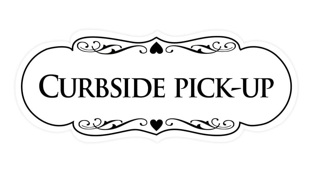 Signs ByLITA Designer Curbside Pick-up Sign (White) - Large - Walmart ...
