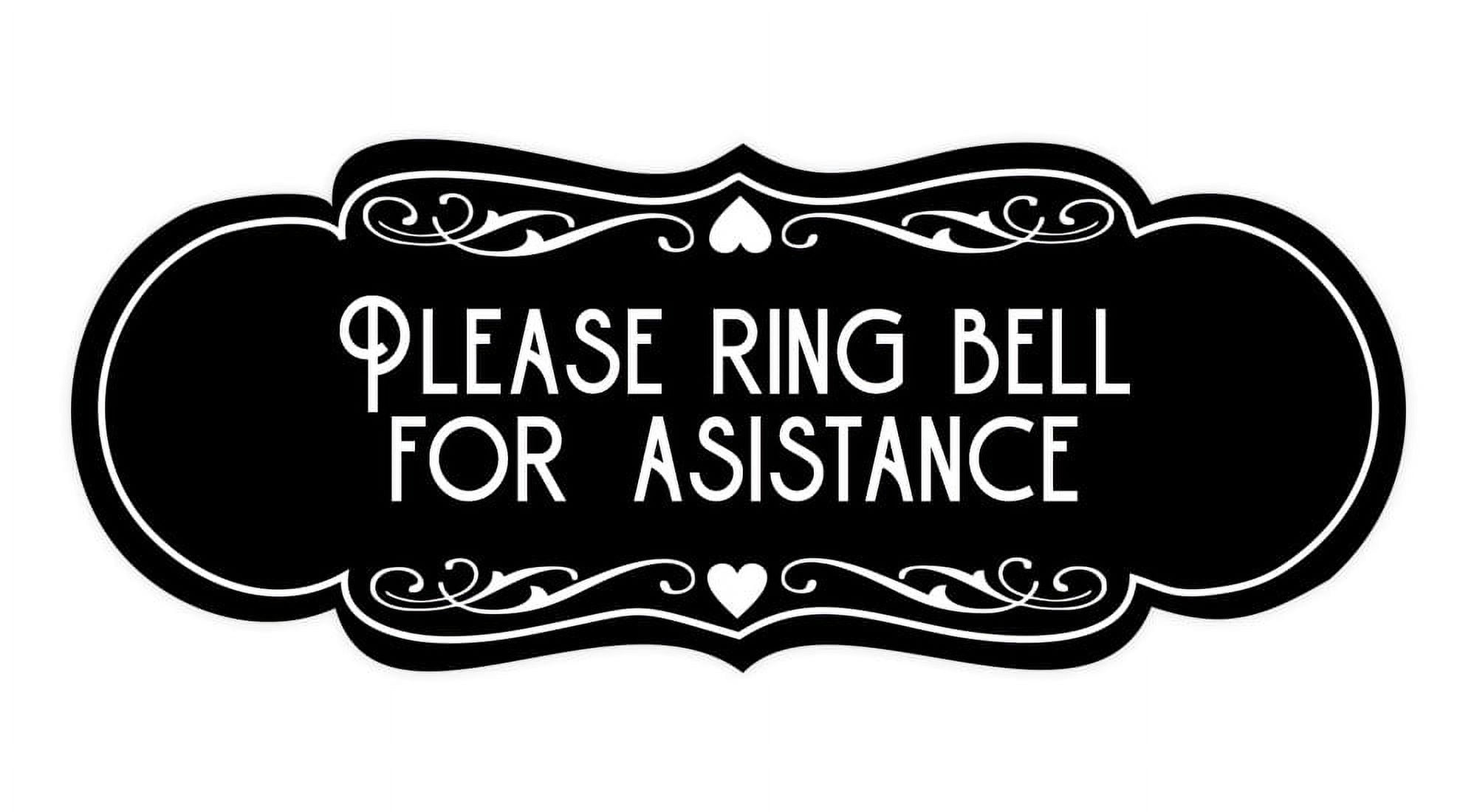 Signs ByLITA Designer Designer Please Ring Bell for Assistance Sign ...