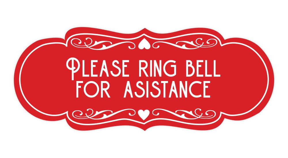 Signs ByLITA Designer Designer Please Ring Bell for Assistance Sign ...