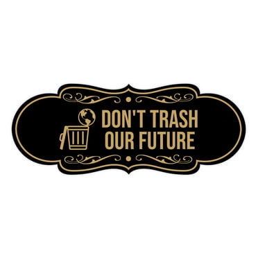 Signs ByLITA Standard No Gossiping Sign (Black Gold) - Medium - Walmart.com