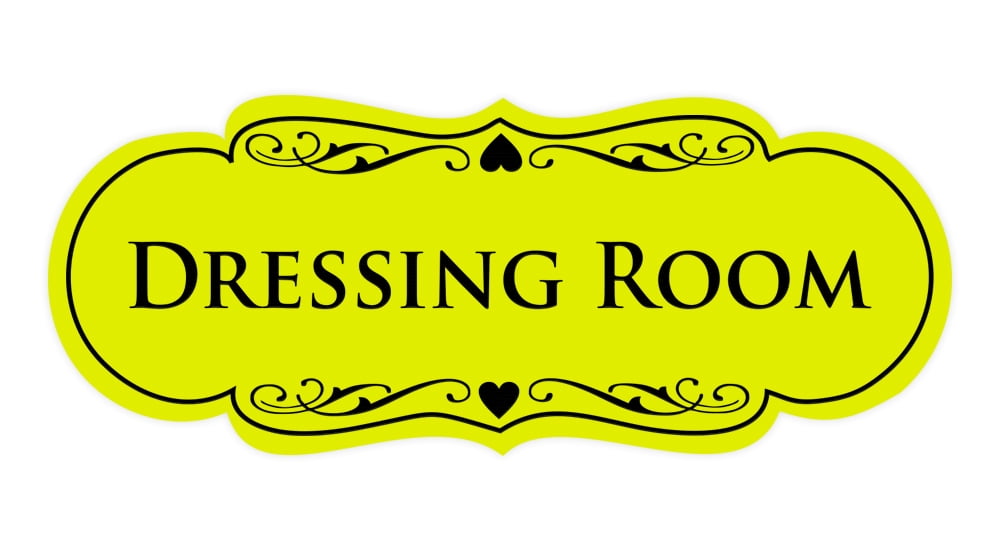 Signs ByLITA Designer Dressing Room Sign (Yellow / Black) - Large ...