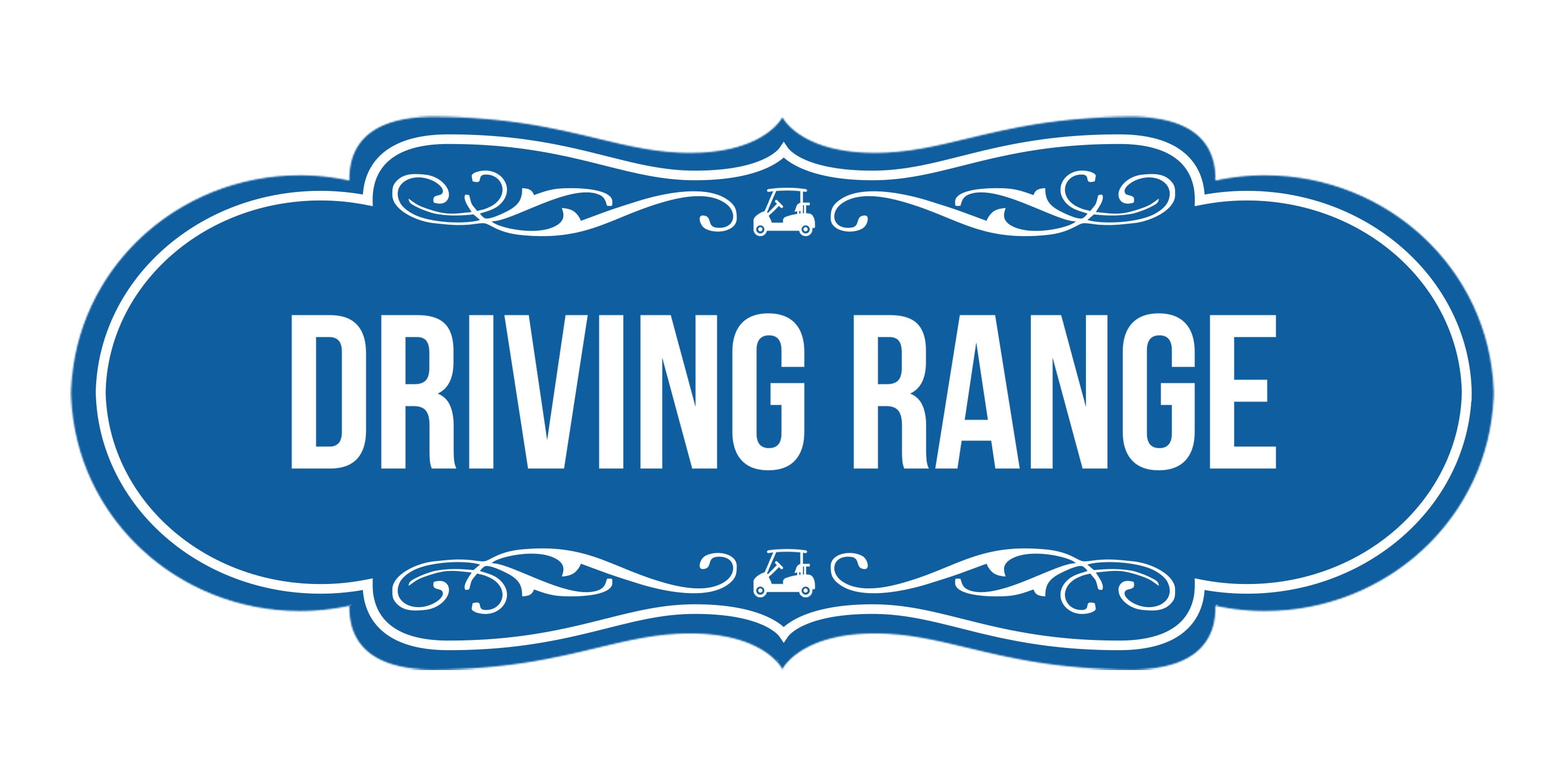 Signs ByLITA Designer Driving Range Sign (Blue) - Small - Walmart.com
