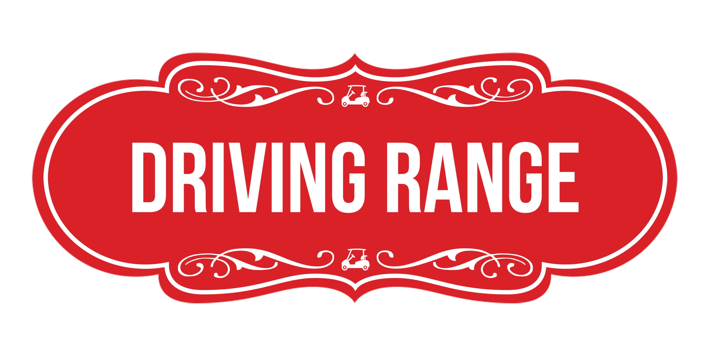Signs ByLITA Designer Driving Range Sign (Red) - Small - Walmart.com